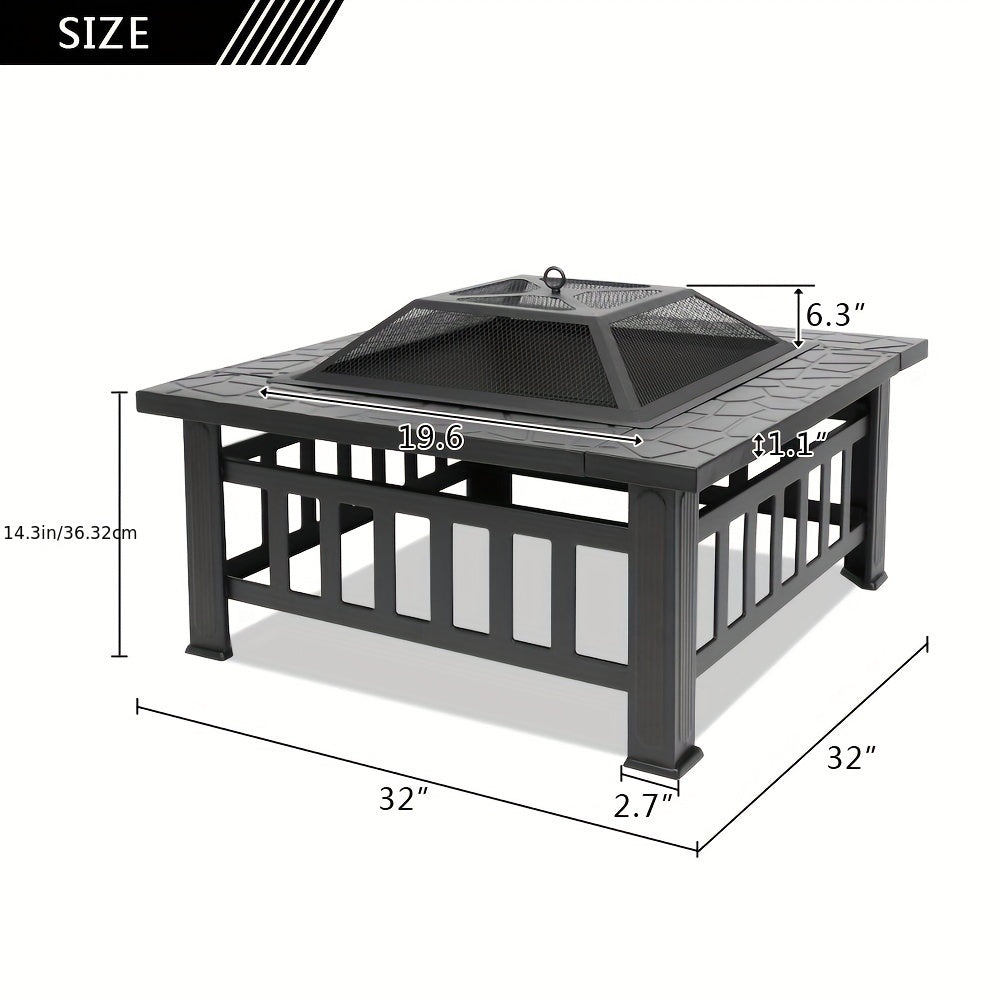 Square Metal Wood Fire Pit Table – Perfect Needs